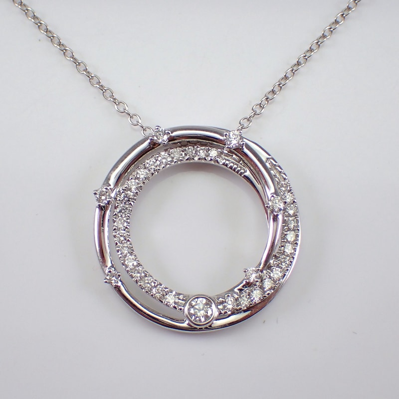 Diamond Circle of Life Necklace - Etsy