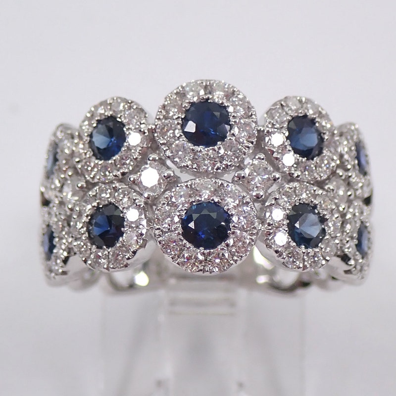 Blue Diamond Anniversary Ring - Etsy