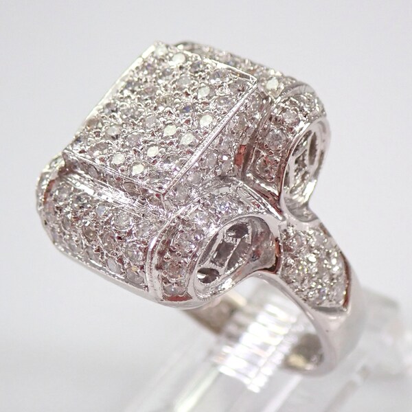 Pave Diamond Ring - Etsy