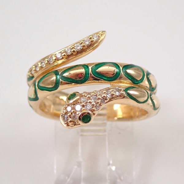 Enamel Snake Ring - Etsy