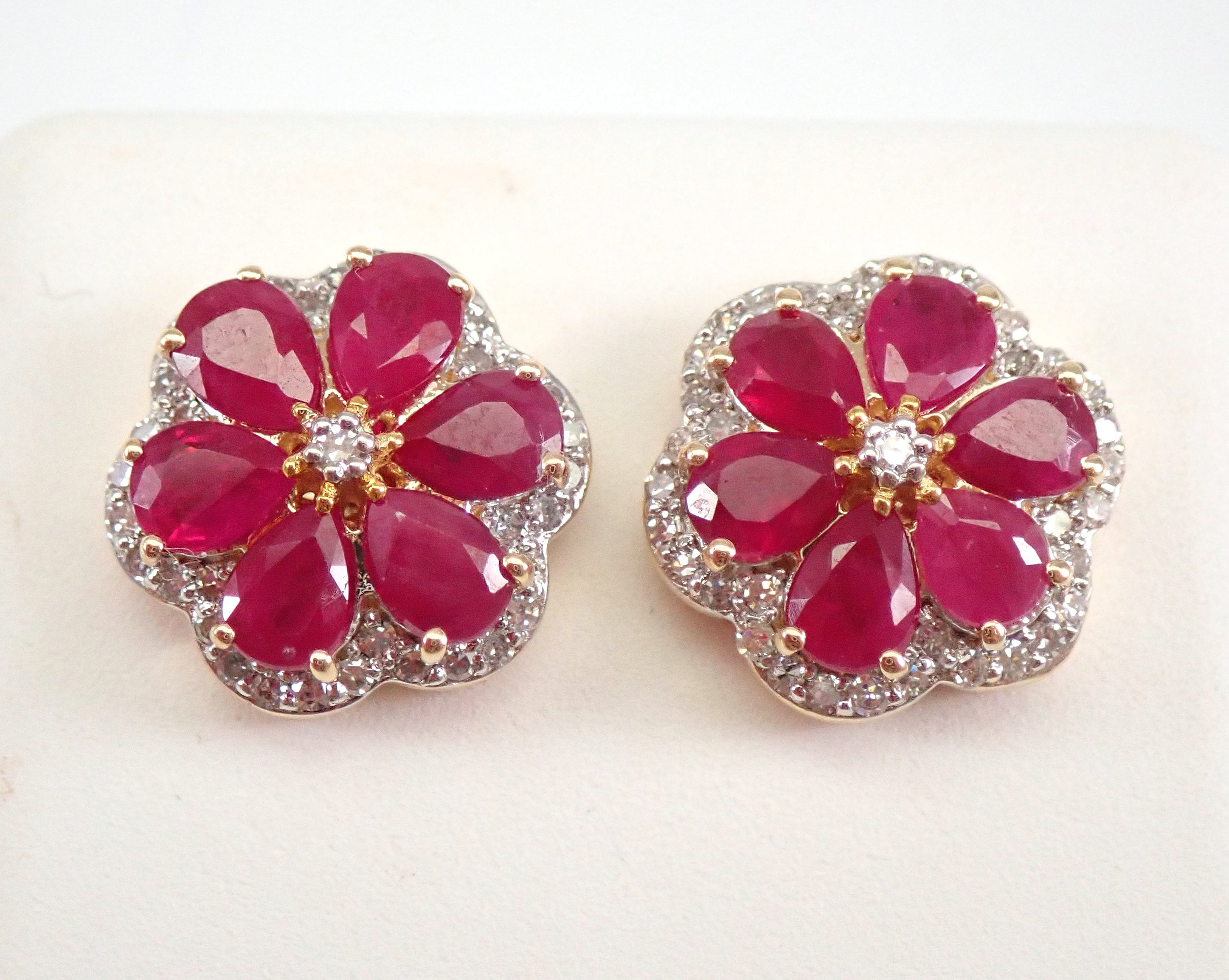 Red Diamond Earrings