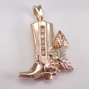Diamond Cowboy Boot Pendant - Etsy