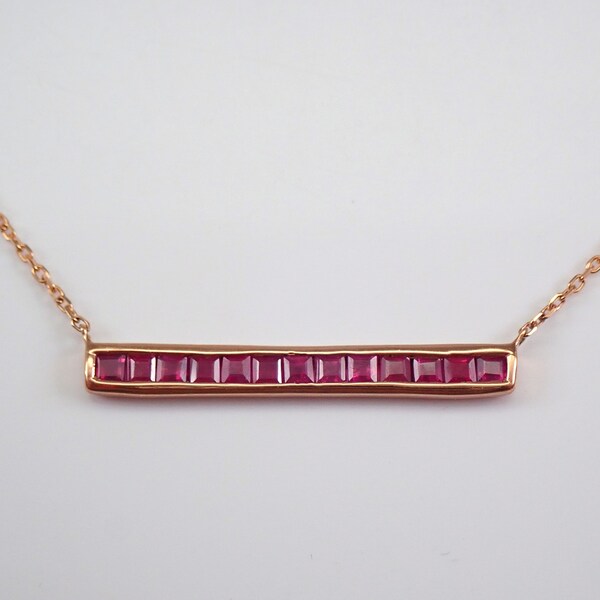 Red Ruby Necklace - Etsy