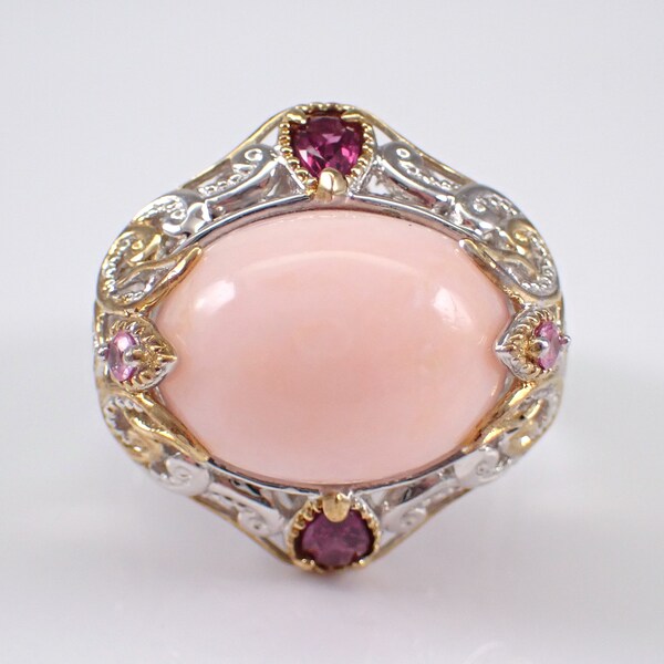 Pink Gemstone Large Ring - Etsy