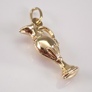 Vintage 14K Yellow Gold Pitcher Charm, Unique Carafe Lamp Vase Pendant ...
