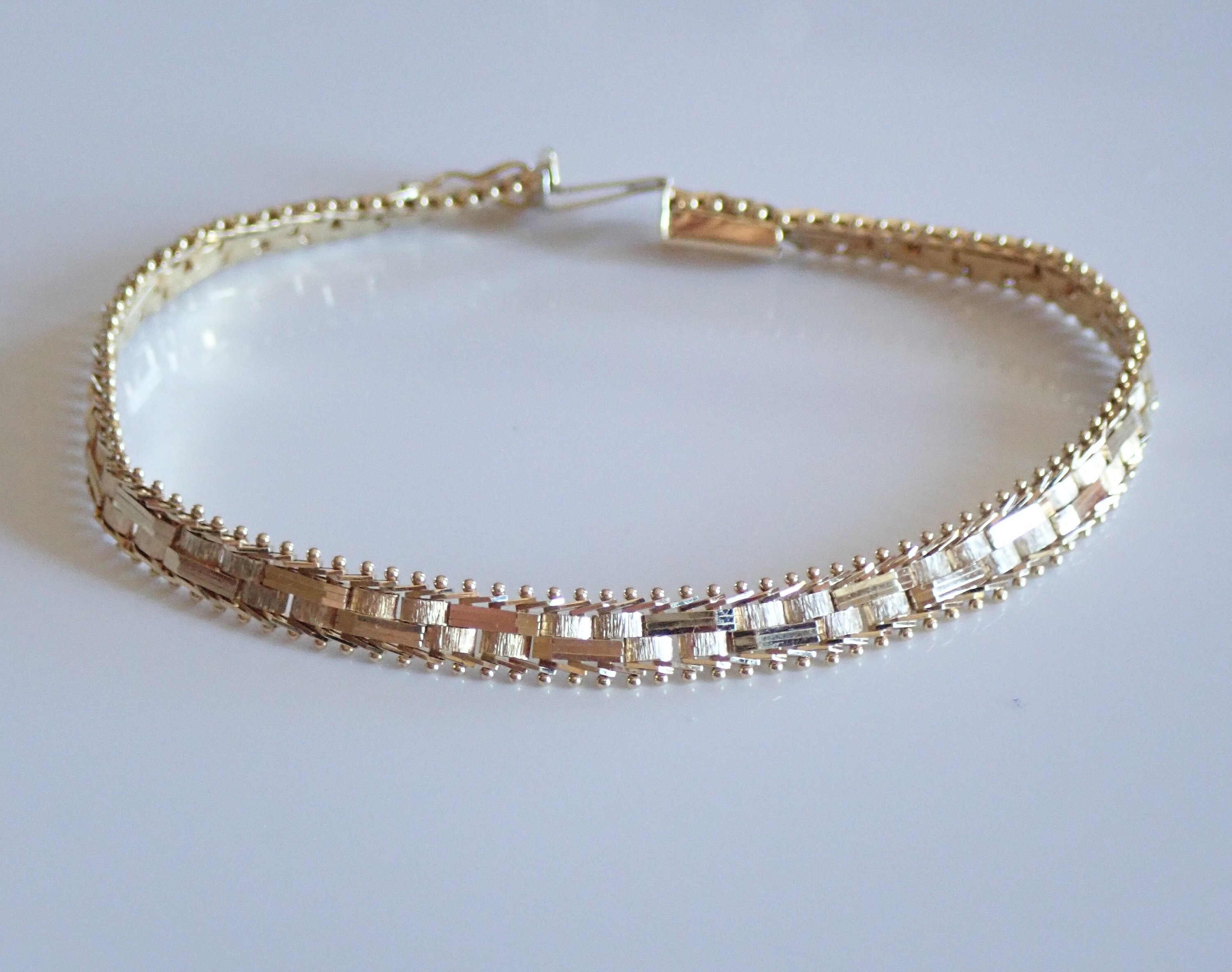 Reserved Sold Vintage Estate 14k Yellow Gold Mesh Link Bracelet 7