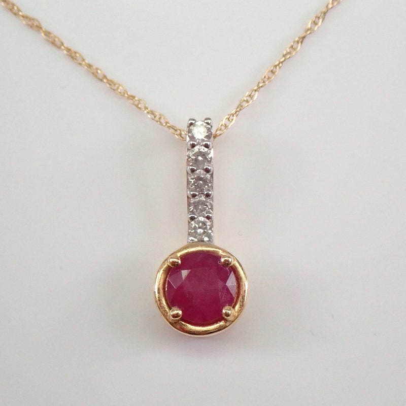 Real Ruby Necklace - Etsy