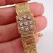 Antique Diamond Watch Bracelet - Vintage 14K Yellow Gold ELOGA ...