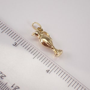 Vintage 14K Yellow Gold Pitcher Charm, Unique Carafe Lamp Vase Pendant ...
