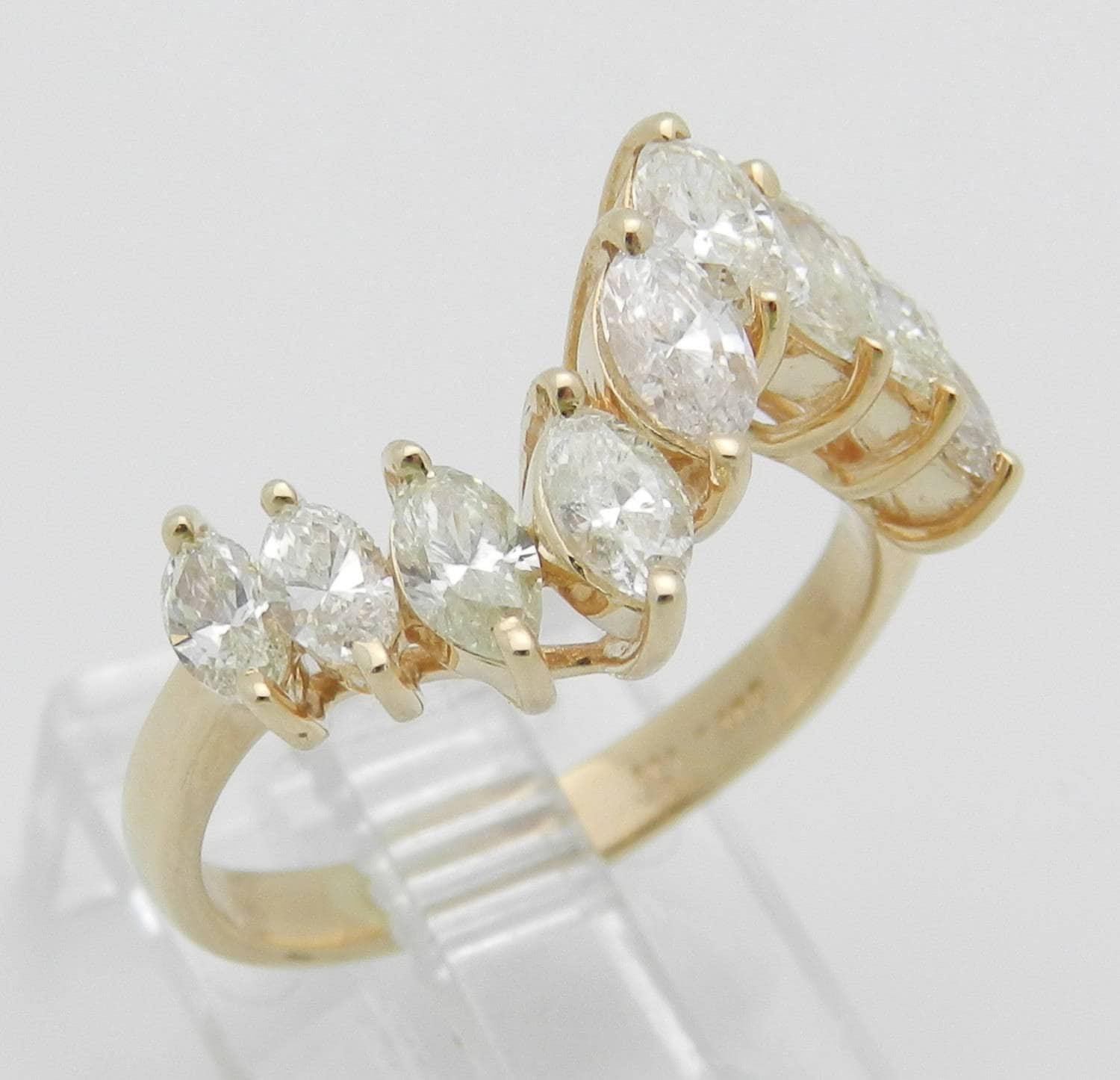 RESERVED 1.00 ct Marquise Diamond Wedding Ring Anniversary Band set in ...