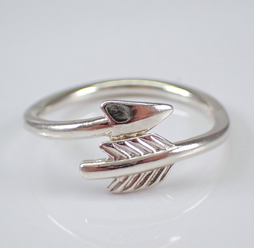 Vintage Sterling Silver Wraparound Arrow Ring - Estate Wedding ...