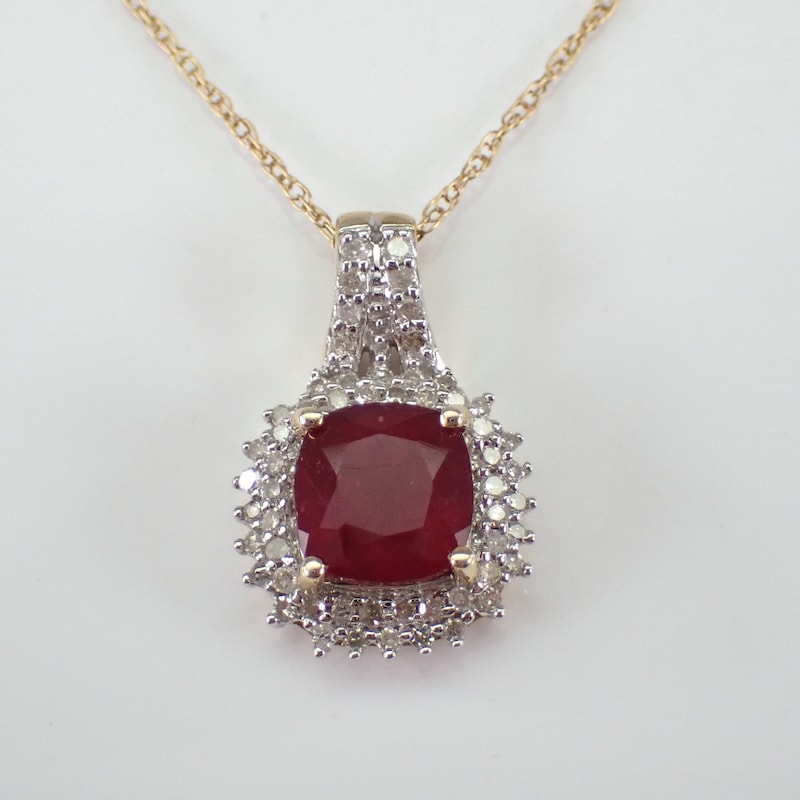 Natural Ruby Pendant - Etsy