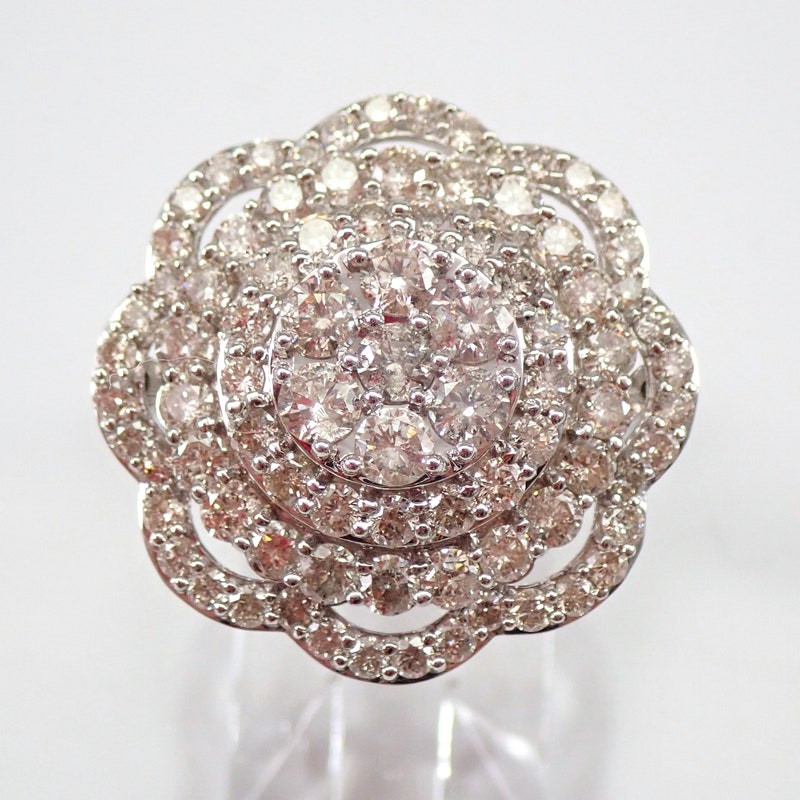 Floral Cocktail Ring - Etsy