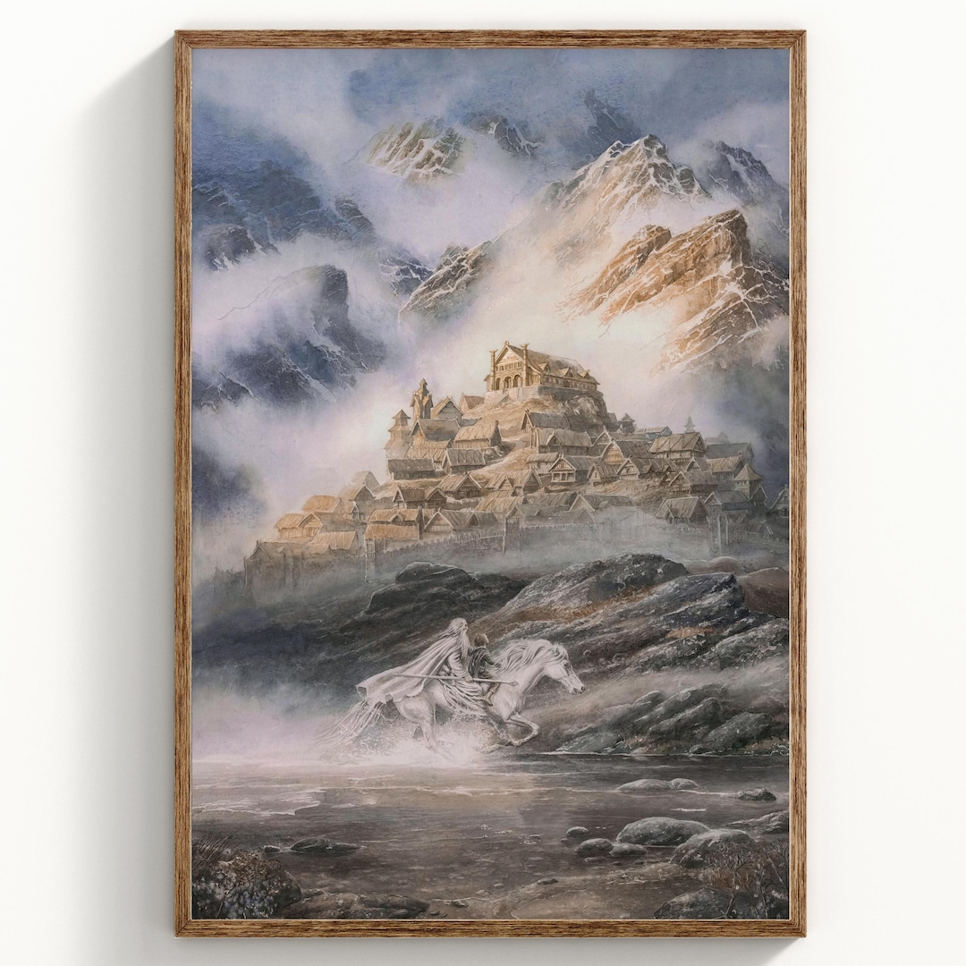 Lord of the Rings Rohan Art Print Edoras Concept Art 310gsm Wall Decor ...