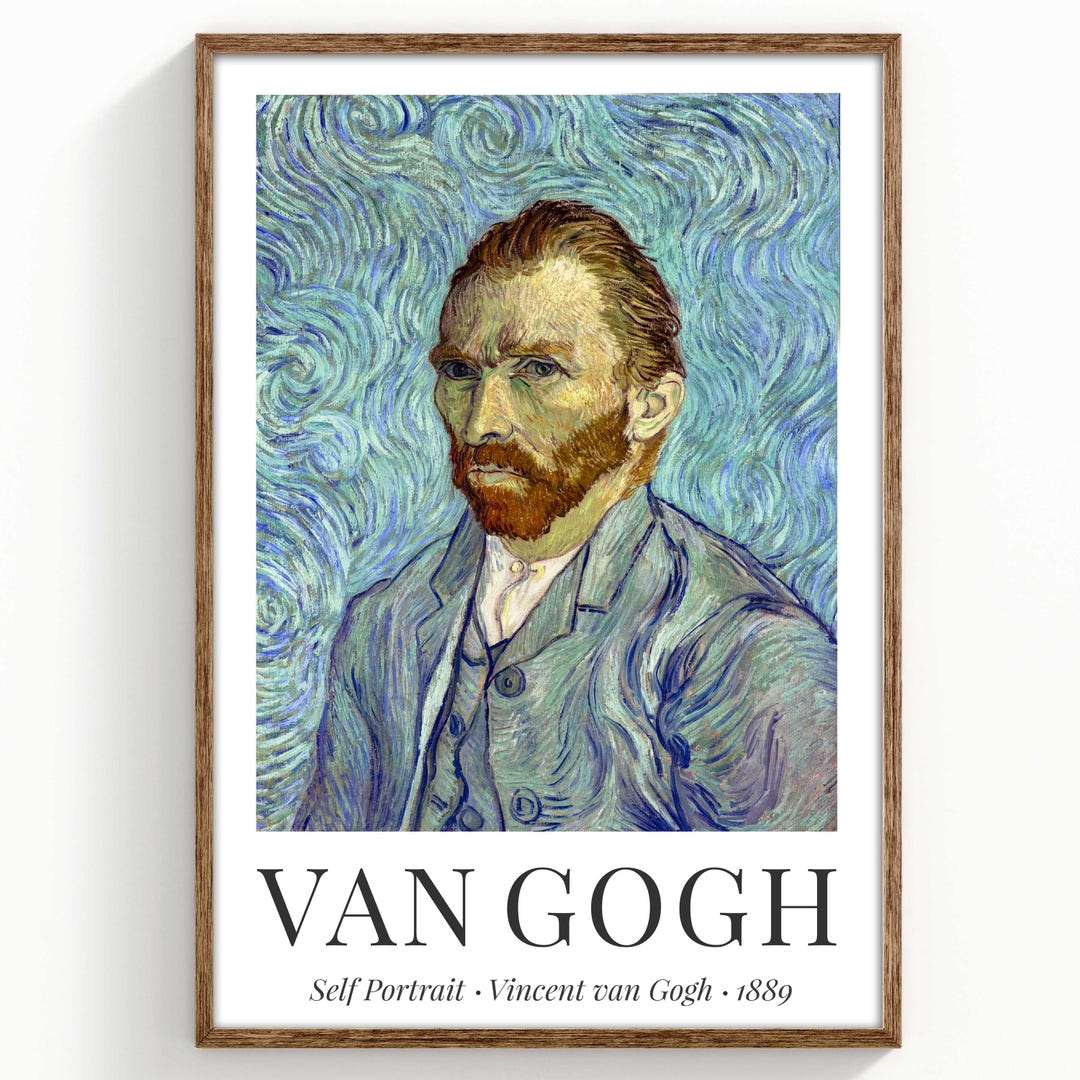 Vincent Van Gogh Self Portrait Art Print Poster Famous Impressionist ...