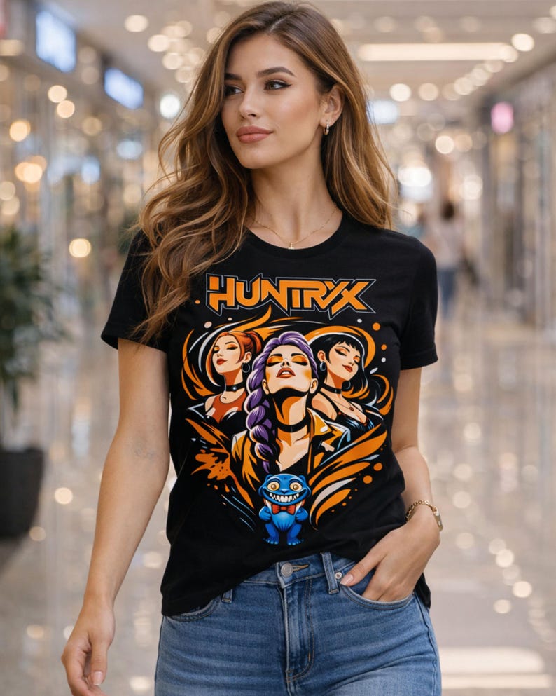 Huntrix PNG Anime Girl Group, Kpop Demon Hunter Clipart, Huntrix Shirt ...