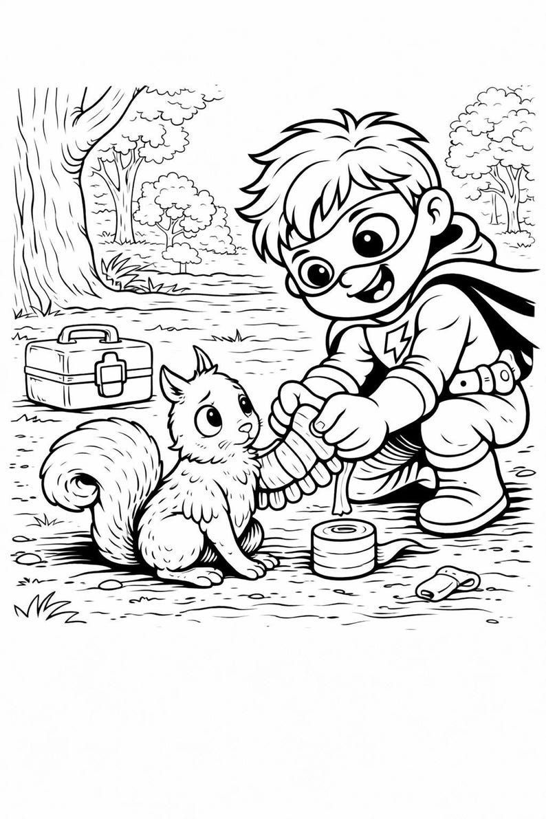 Superhero and Animal Coloring Pages – Children's Coloring Book ...