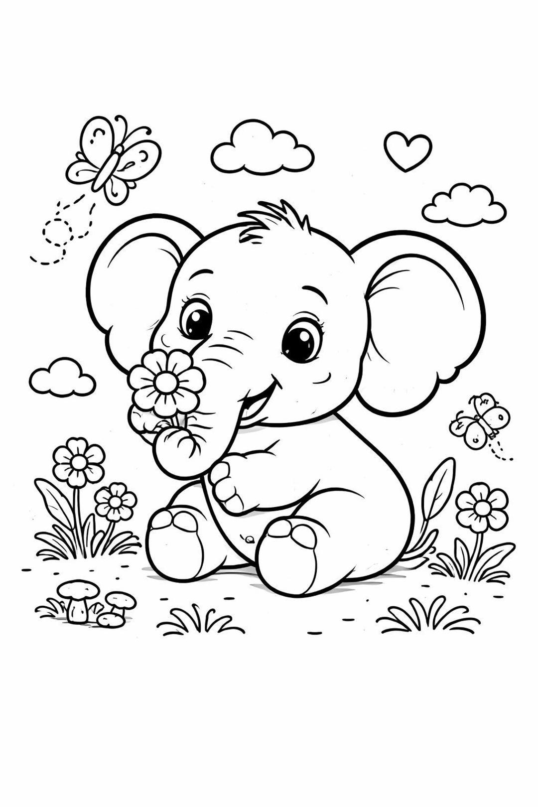 Animal Coloring Pages for Ages 2-5 - Etsy