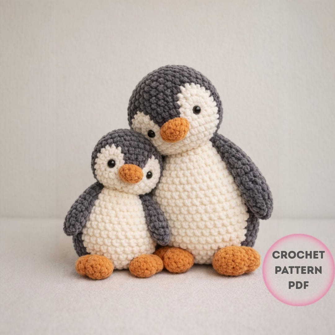 Penguin Amigurumi Pattern PDF – Easy Crochet Plush Toy, 2 Sizes - Etsy