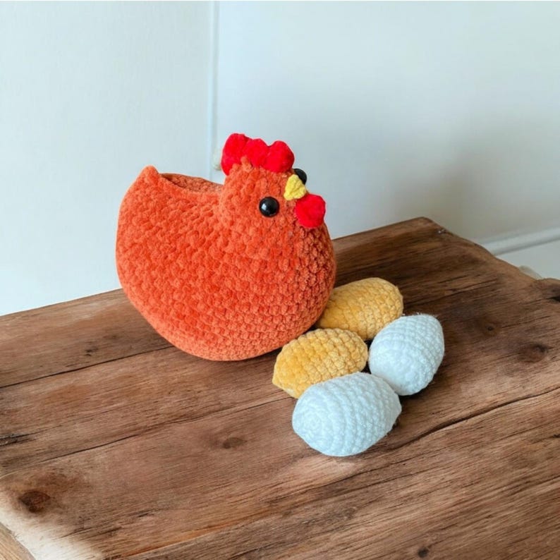 Plush Chicken Amigurumi Crochet Pattern PDF- Low Sew Hen Toy - Etsy