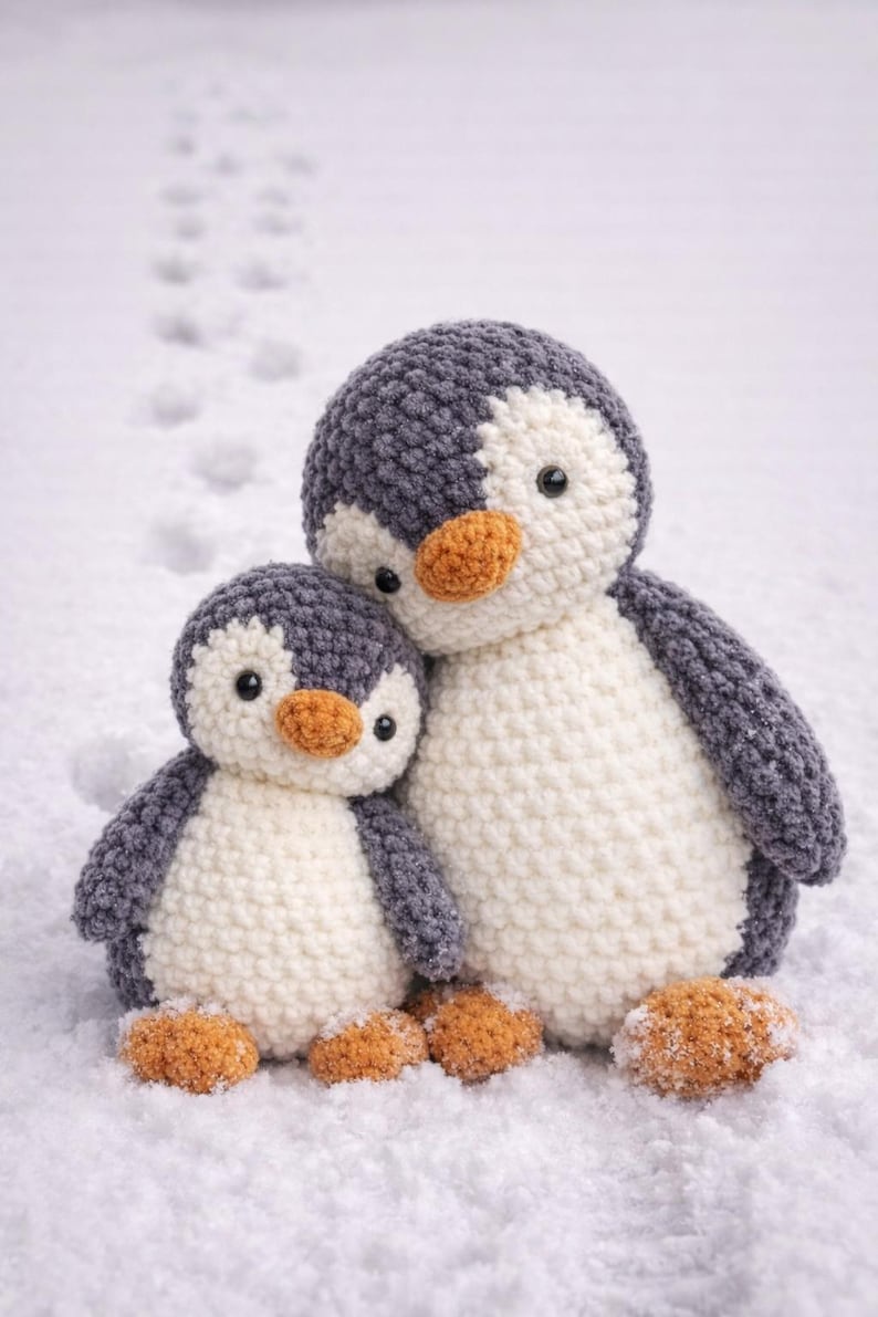 Penguin Amigurumi Pattern PDF – Easy Crochet Plush Toy, 2 Sizes - Etsy