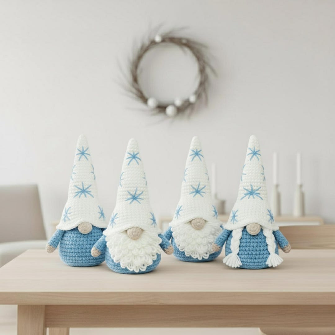 Winter Gnome Crochet Pattern – Amigurumi Triangle Hat Gnome PDF ...