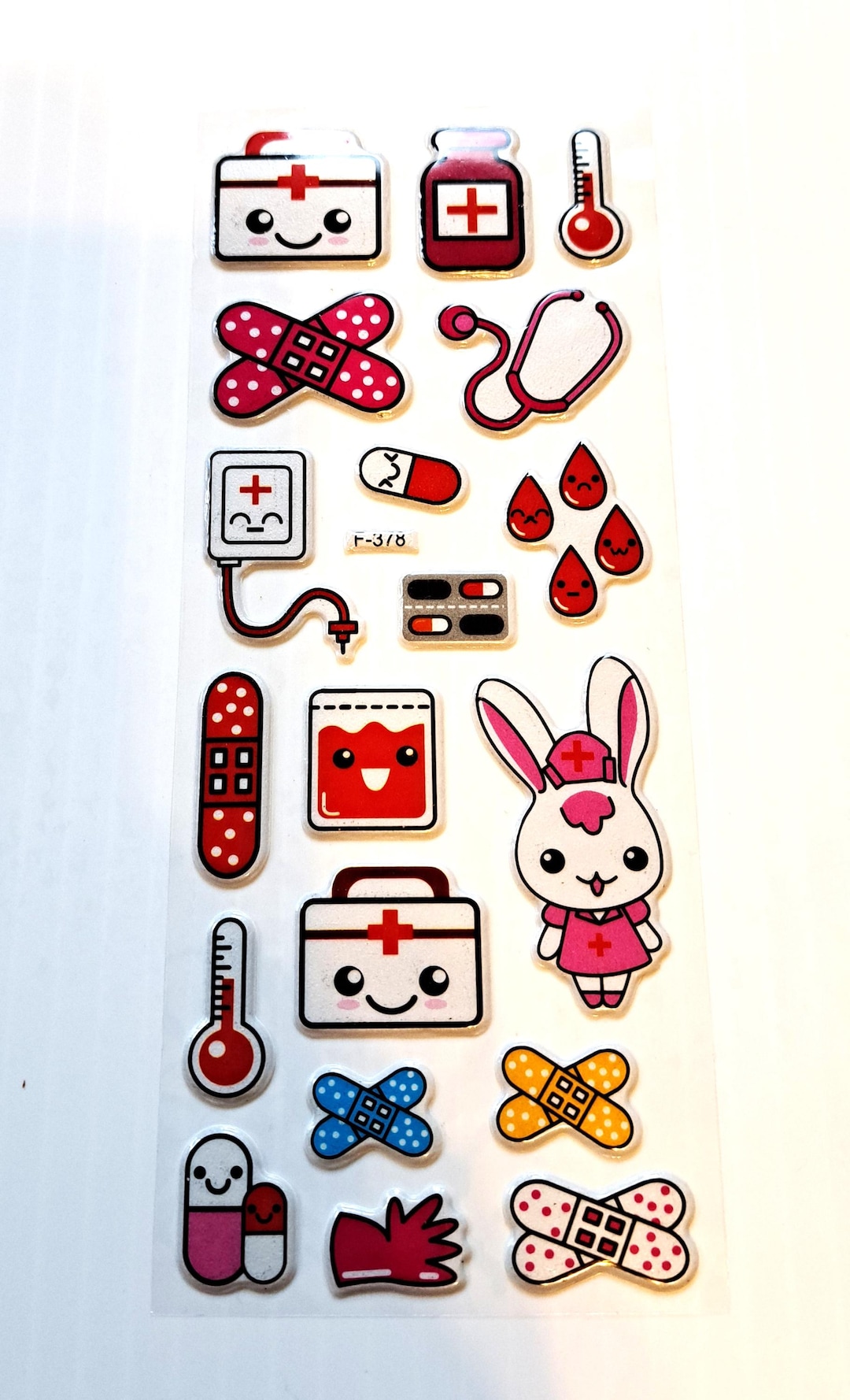 Puffy Kawaii Style Medical Themed Sticker Sheet With 19 Stickers - Etsy
