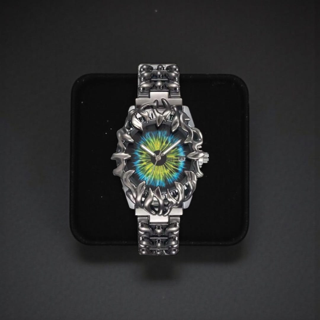 Men's Gothic Dragon Eye Stainless Steel Watch - Hylden Watch Eldritch ...