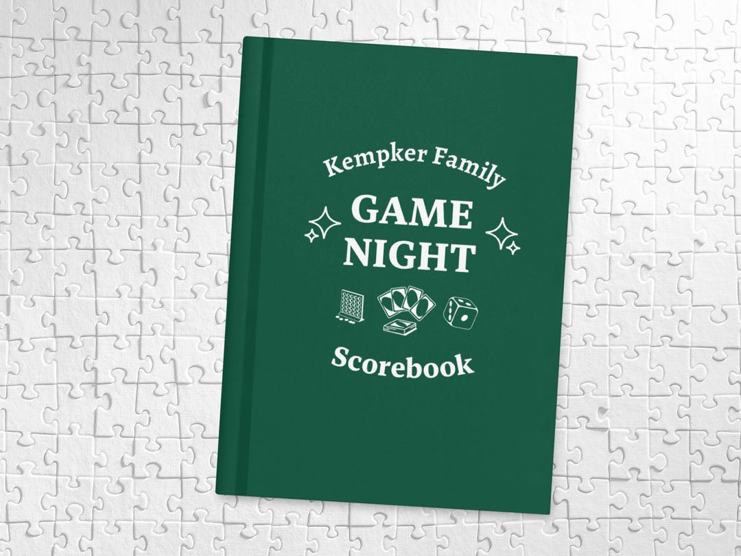Personalized Family Game Night Scorebook: Matte Hardcover Journal - Etsy