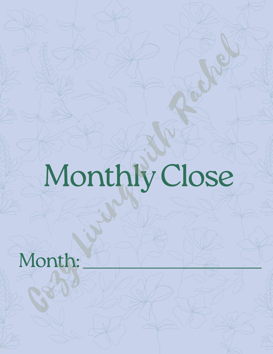 Personal Month Close Template | Monthly Goals | Phone Clean up | Type-a ...