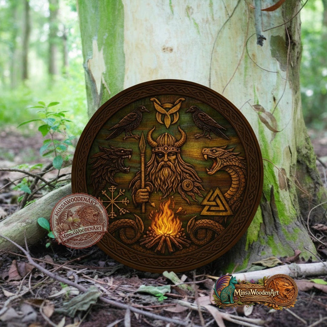 Handmade Odin Wood Carving | Norse Viking Wall Art - Etsy