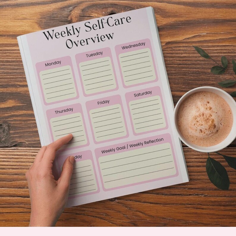 Editable Self Care Planner Set Printable | Wellness Planner Bundle ...