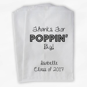 Thanks for Poppin by Popcorn Bags - Black Candy Buffet Favor Bags for ...