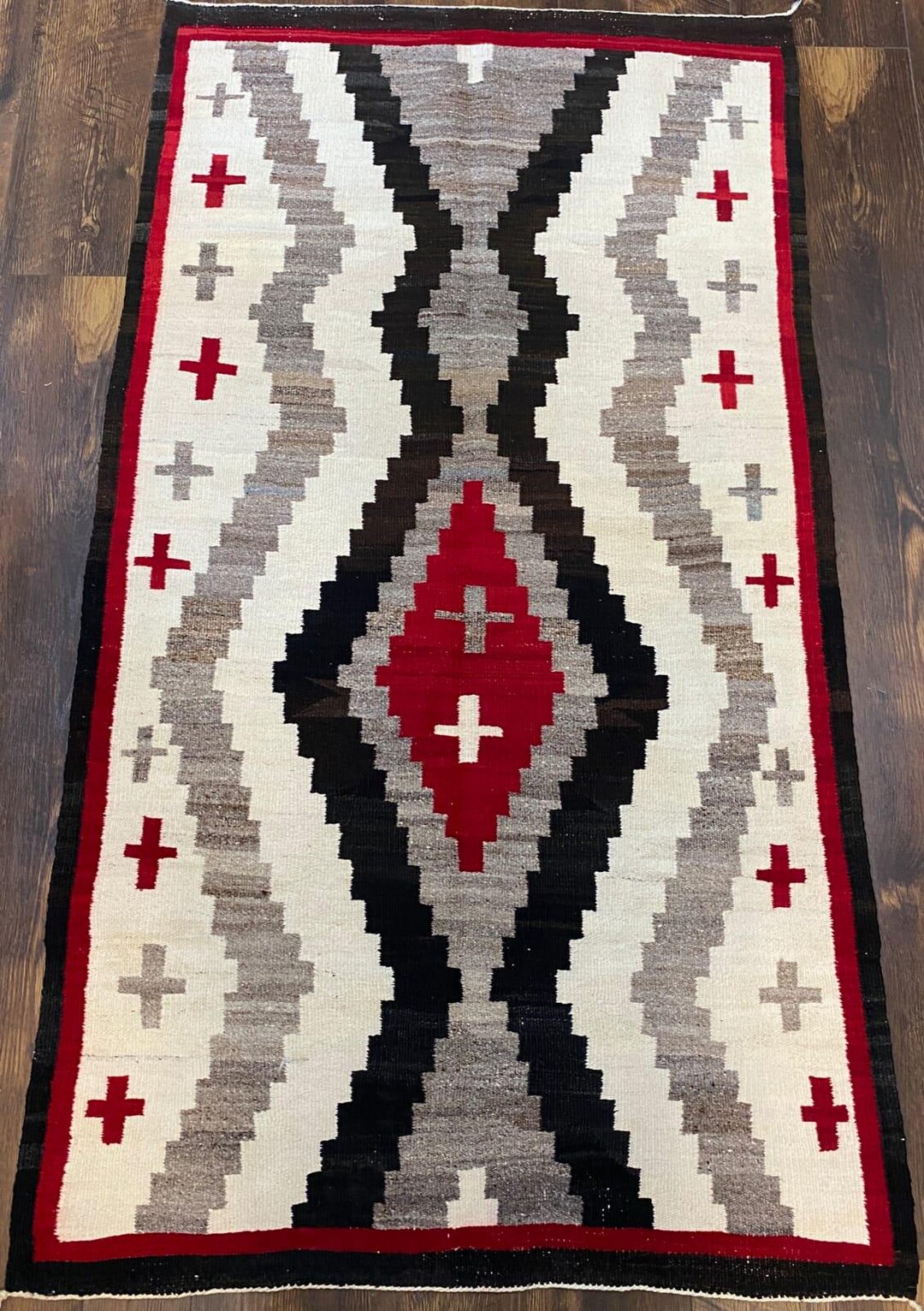 9x12 Handwoven Wool Navajo Rug Southwestern Pattern Native American ...