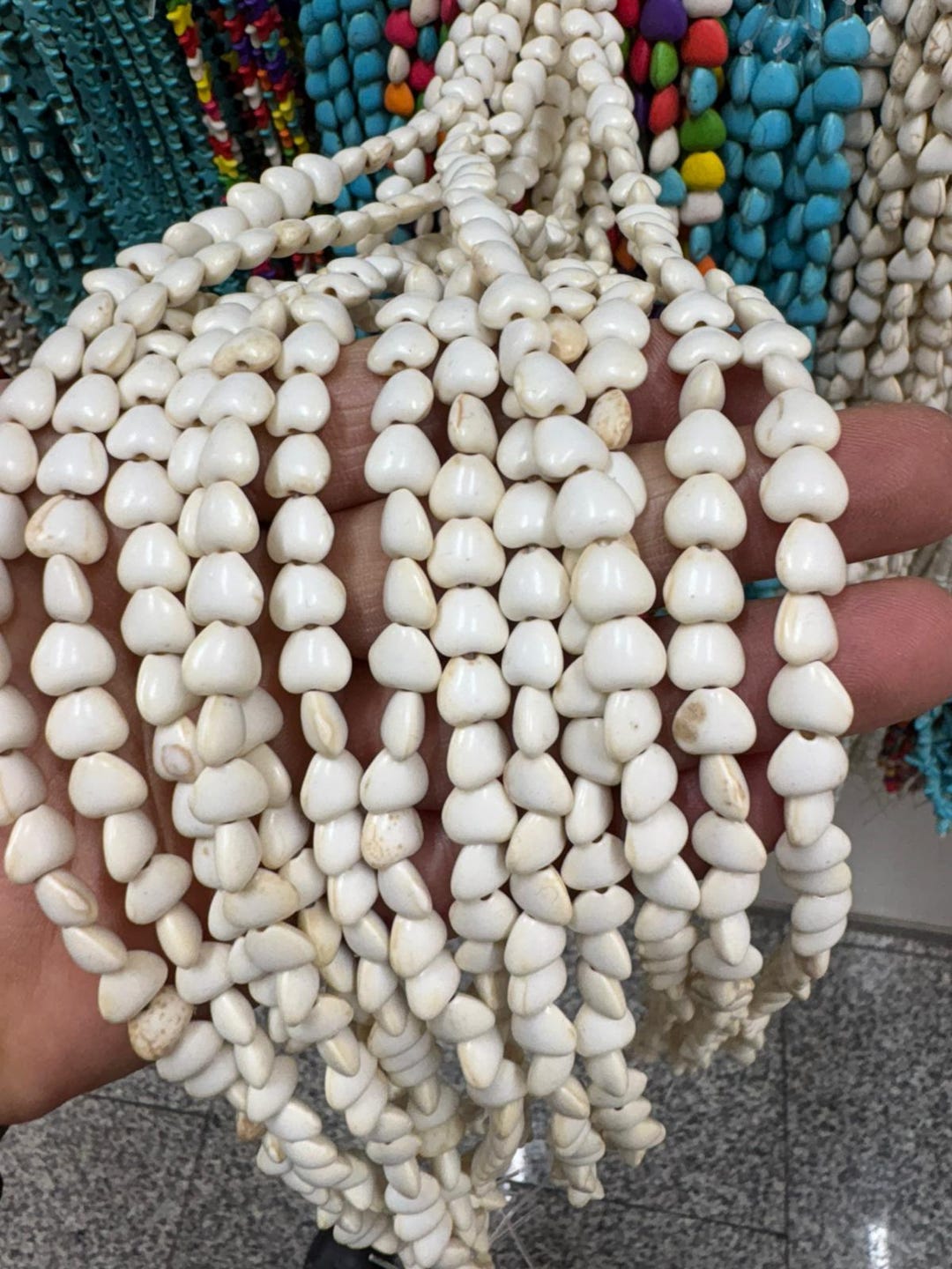8mm White Pressed Stone Beads - DIY Jewelry Making - Etsy