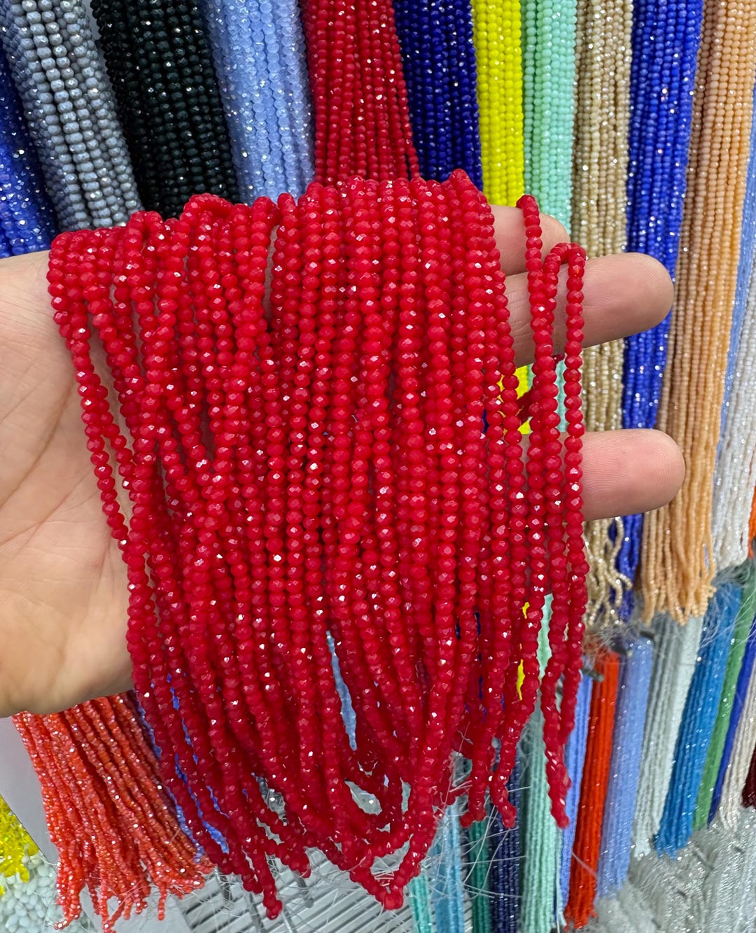 2 Mm Red Crystal Glass Beeds for Bracelet&necklace and Accessories - Etsy