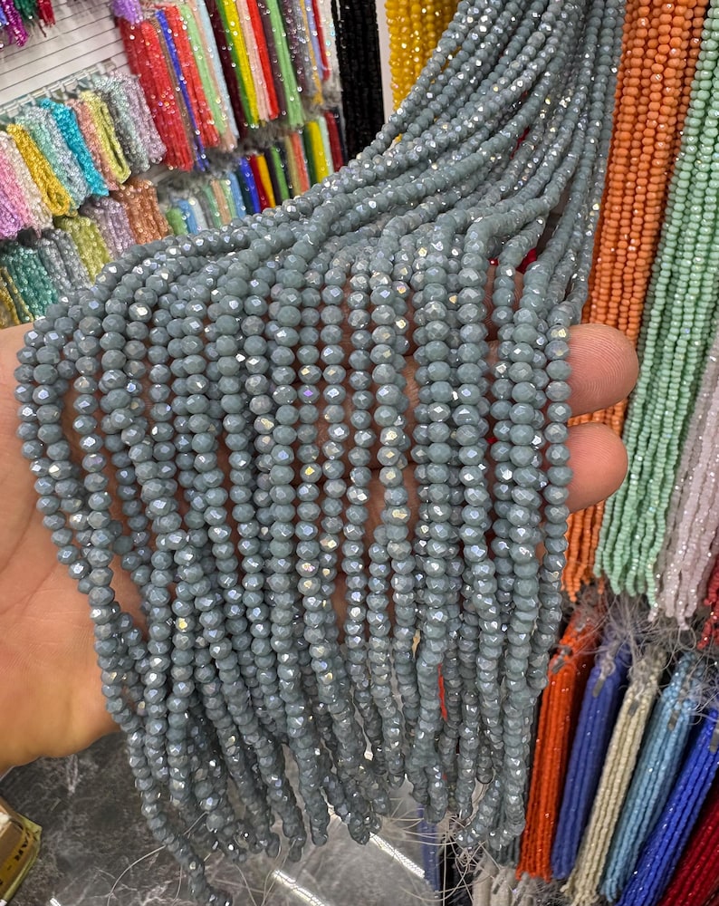 4mm Flat Crystal Glass Beads – DIY Jewelry Making Supplies for ...