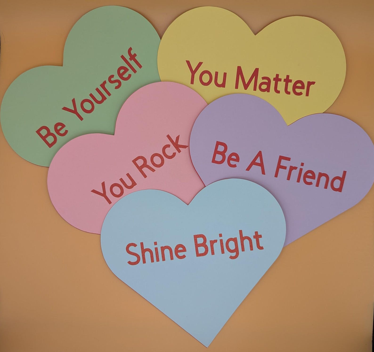 Set of 10 Conversation Hearts Bulletin Board Decor for Classroom or ...