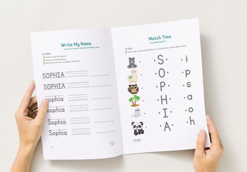 Personalized Name Activity Book Printable PDF for Kids 3–5 Years Learn ...