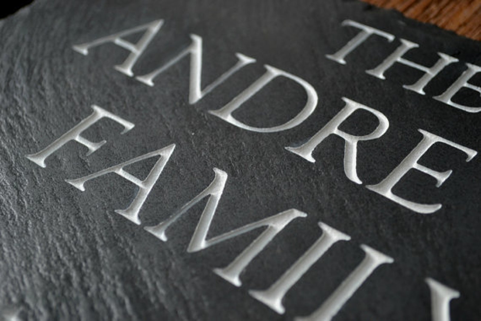 CARVED Slate Name Plaque / House Sign / Lake / Cabin / Cottage Stone ...
