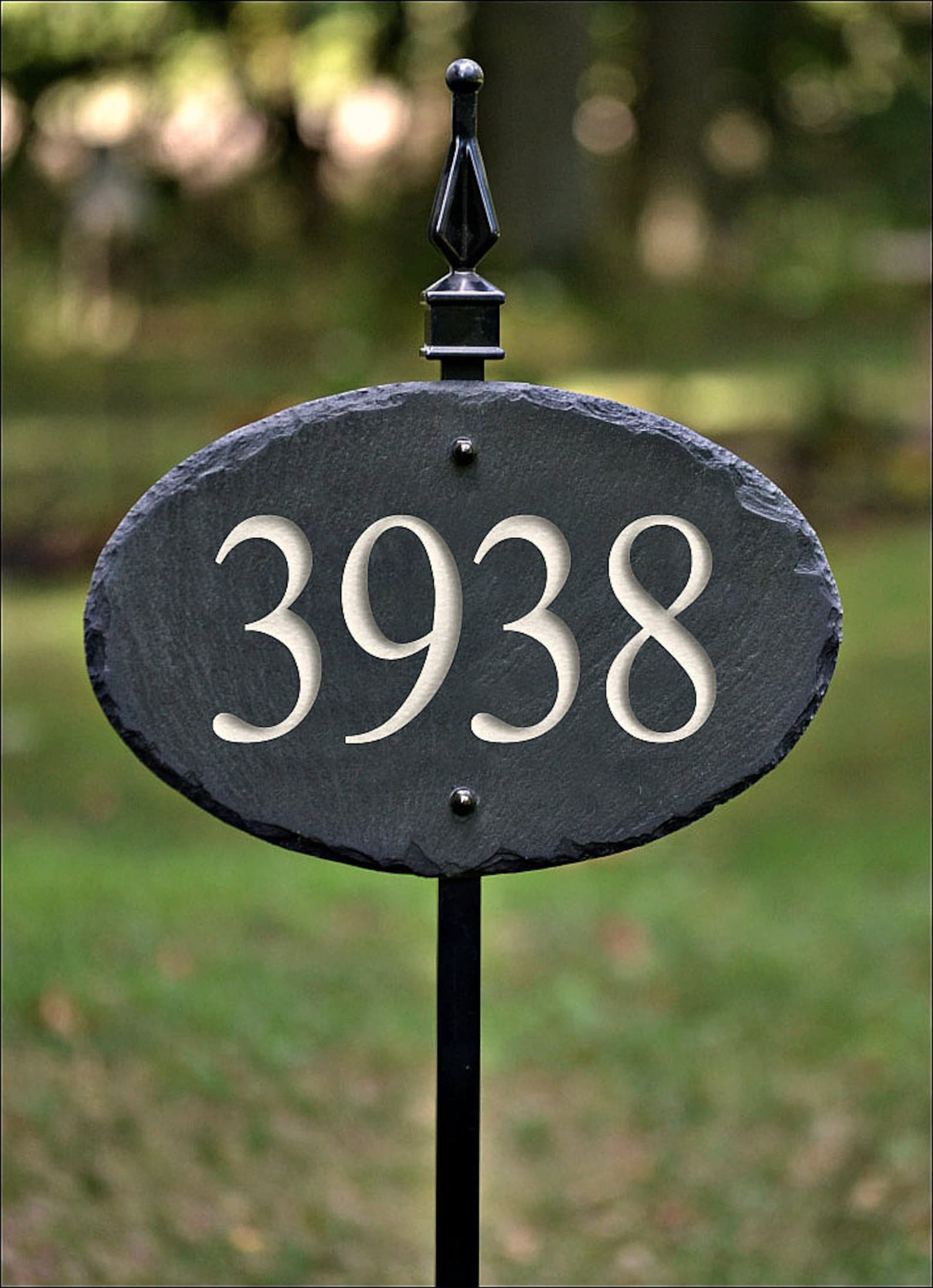 CARVED SLATE Driveway ADDRESS House Number Sign Marker Stone / - Etsy