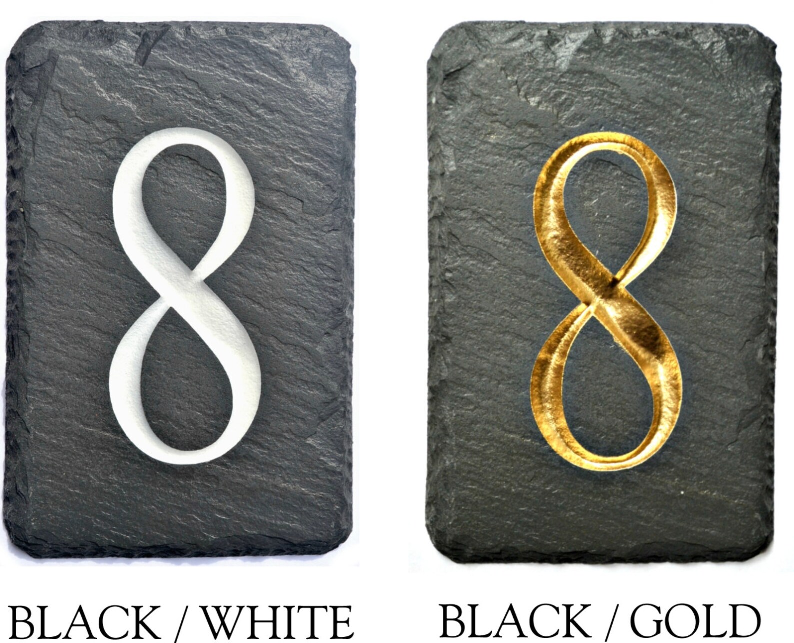 SLATE ARCH House Marker ( Carved Stone ) Address Sign Plaque Custom ...