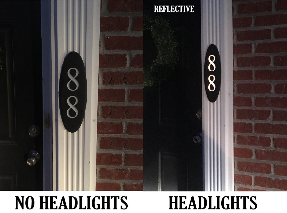 CARVED Slate Address Reflective House Numbers Mailbox Marker - Etsy