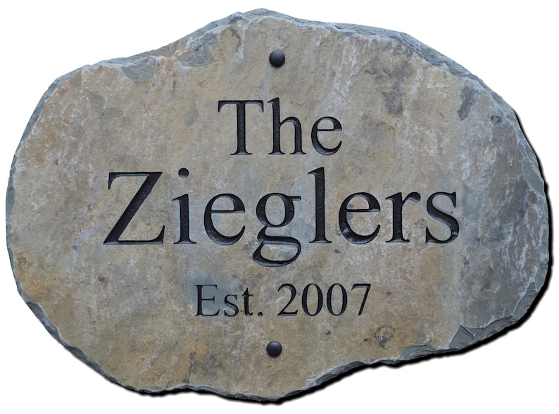 CARVED Slate Name Plaque / House Sign / Lake / Cabin / Cottage - Etsy