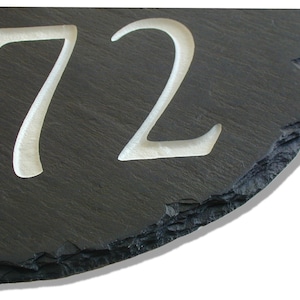 SLATE ARCH House Marker ( Carved Stone ) Address Sign Plaque Custom ...