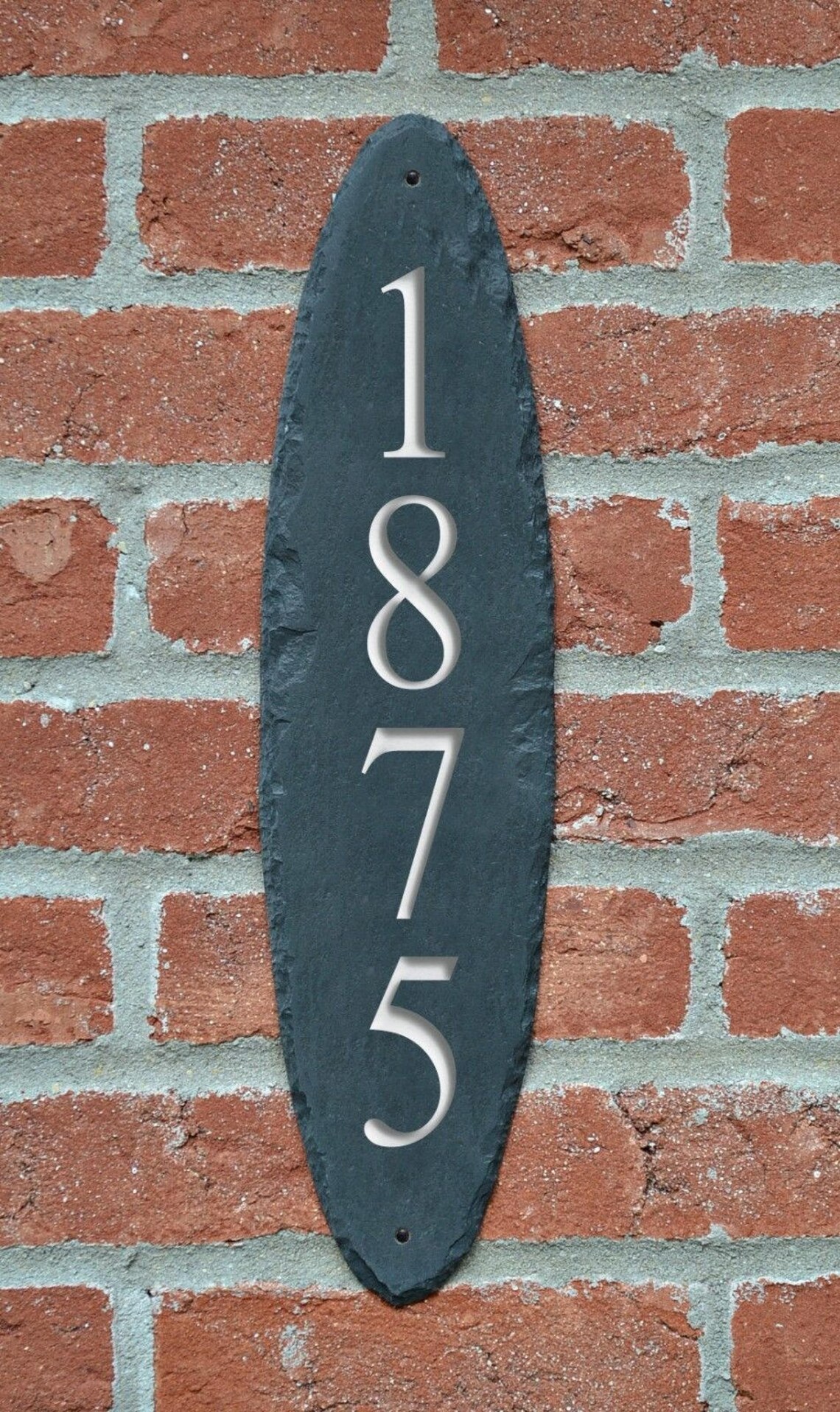 CARVED Slate Address Reflective House Numbers Mailbox Marker - Etsy