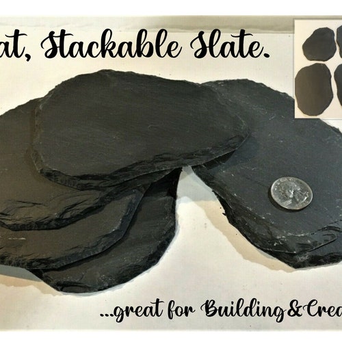 6 Natural Flat SLATE Rock Pieces for Aquarium Vivarium Fish - Etsy