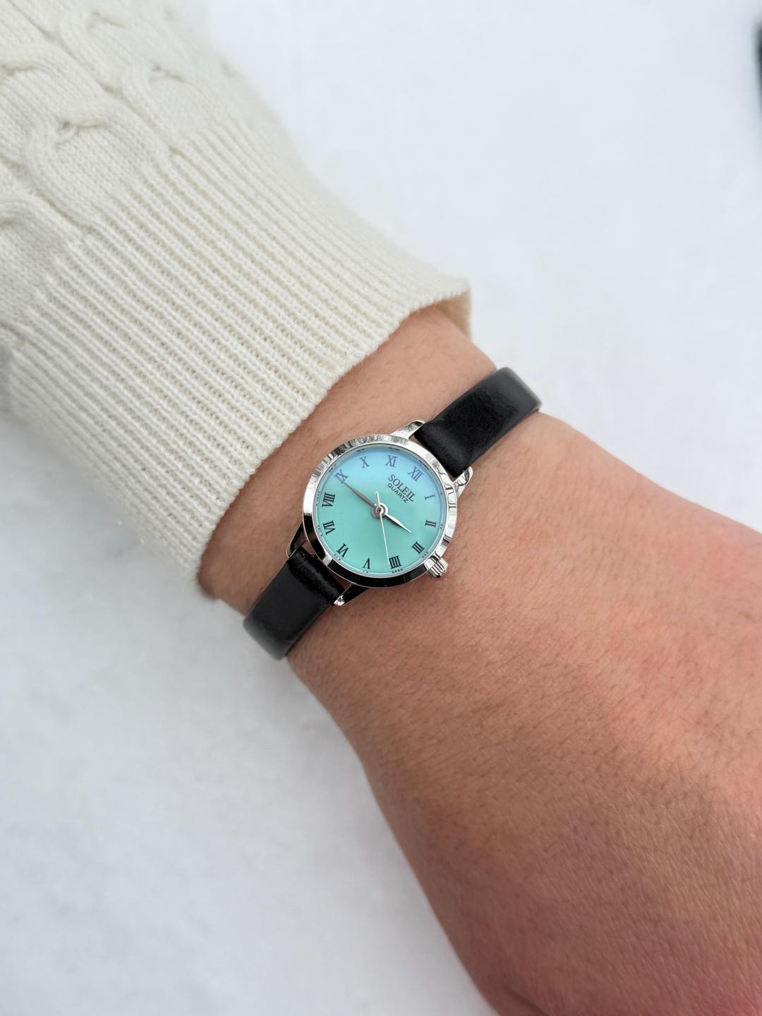 Turquoise & Silver Vintage Mini Watch - Etsy