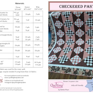 Checkered Past Quilt Pattern, PDF Pattern, Instant Download - Etsy