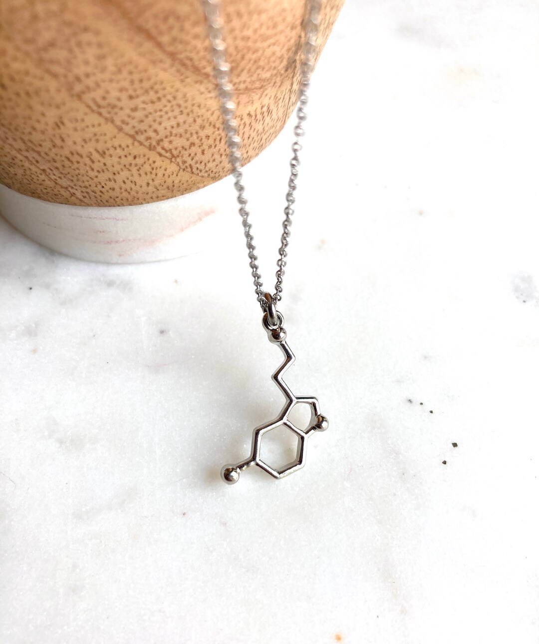 Serotonin Happy Molecule Necklace / Happy Hormone / Biology ...
